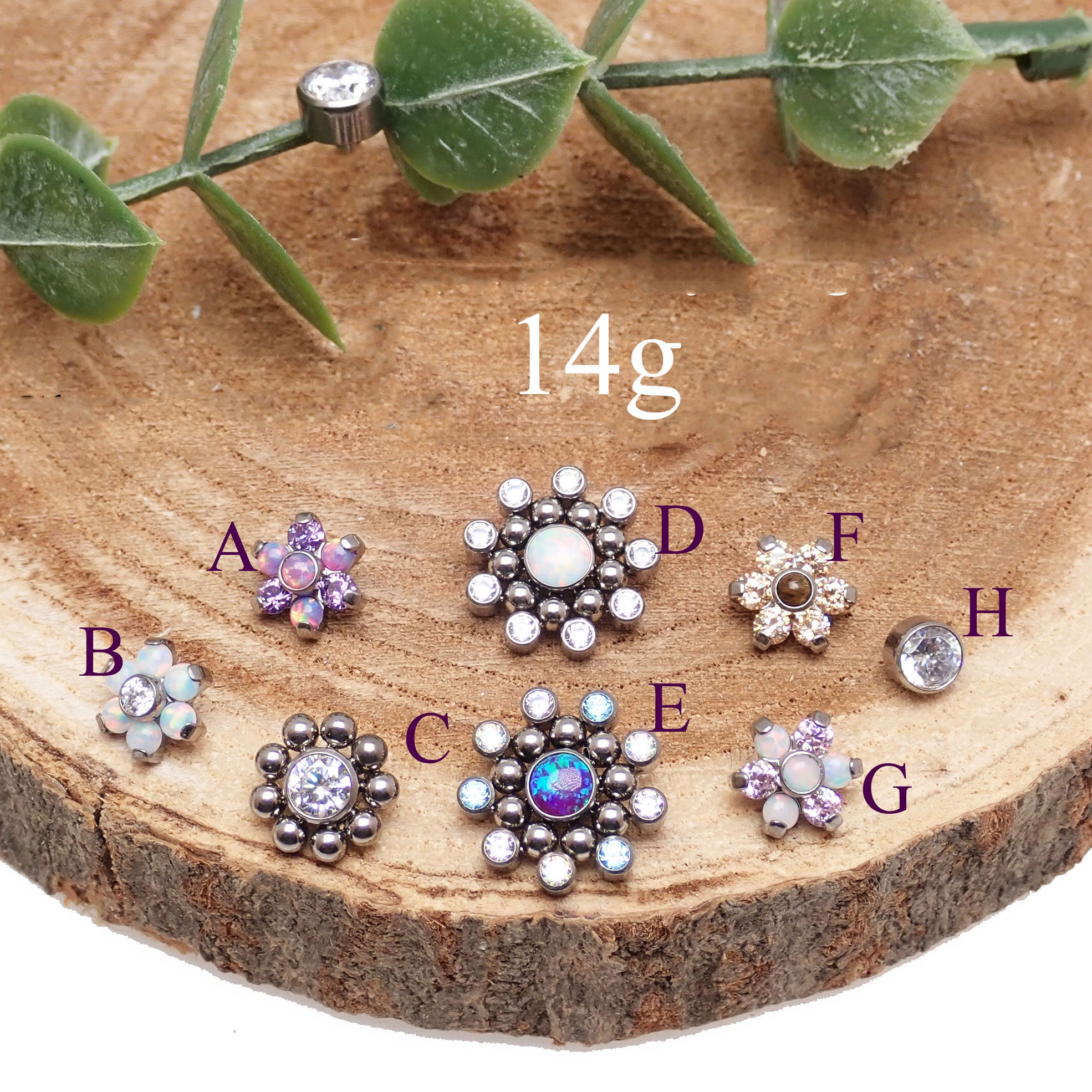 Dermal Titanium Star-Shaped Attachments 14g – Body Clickers Body Jewelry